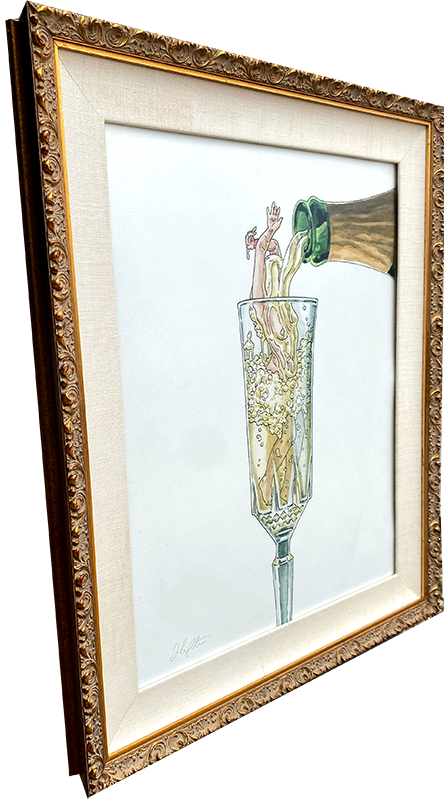 Champagne Showers - Jennifer Pate - 25x21" - Austin Art Garage