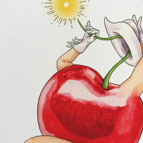 Cherry Bomb - Jennifer Pate - 8x10" - Austin Art Garage