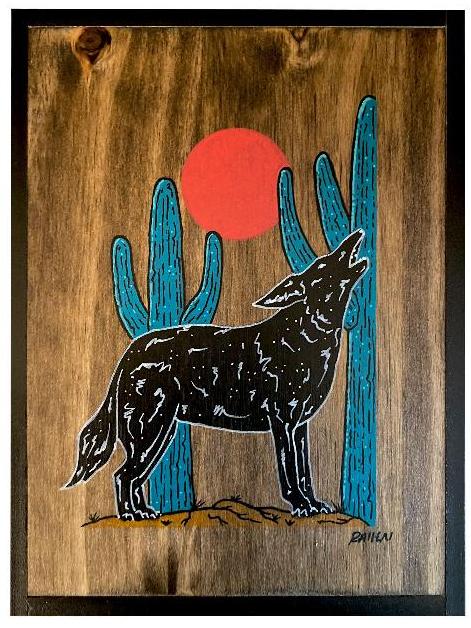 Coyote Song - Raymond Allen - 6 x 8" - Austin Art Garage