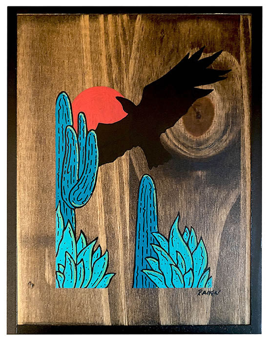 High Flyer - Raymond Allen - 6 x 8" - Austin Art Garage