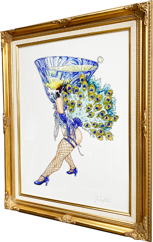 The Peacocktail - Jennifer Pate - 22 x 28" - Austin Art Garage