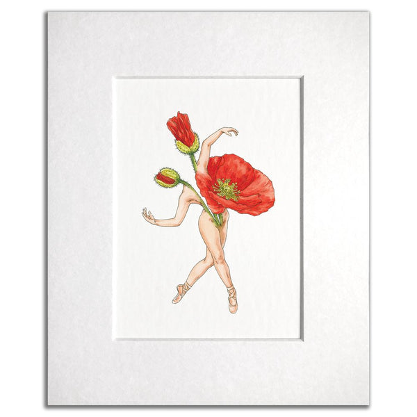 Stages of Bloom: Red Poppy - Jennifer Pate - 8x10" - Austin Art Garage