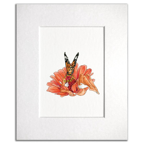 Zinnia Bloom - Jennifer Pate - 8x10" - Austin Art Garage