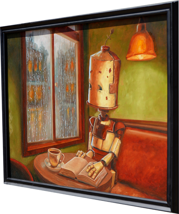 Cafe Bot - Lauren Briere - 38x26" - Austin Art Garage