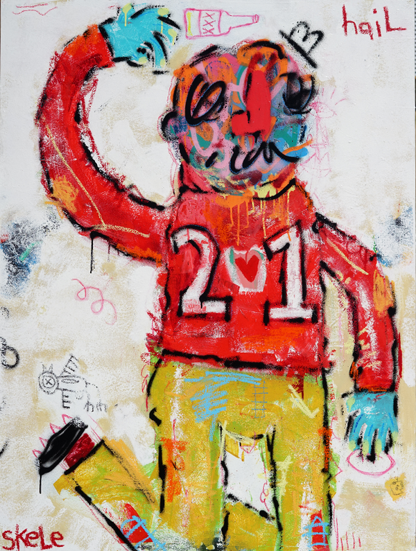 Hail to Sports and Beer - Jeff Skele - 36x48" - Austin Art Garage